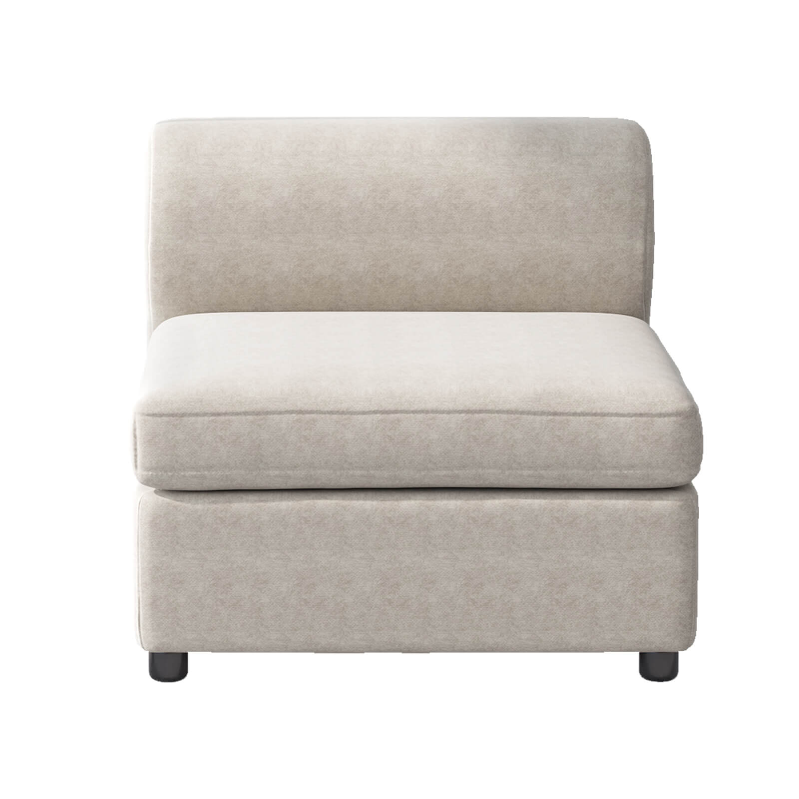 Velvet Sectional Sofa, Modern Oversized 4-Seater Sofa with 3 Pillows a – Guyii